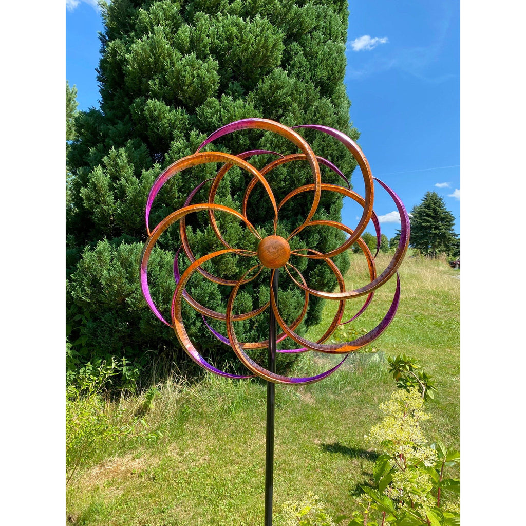 XXL Doppel-Windrad aus Metall, 188cm | HGD Holz-Glas-Design– saico-seiffen