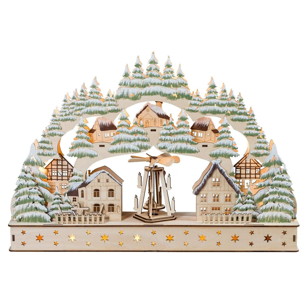 LED light arch village with movable pyramid | HGD Holz-Glas-Design ...