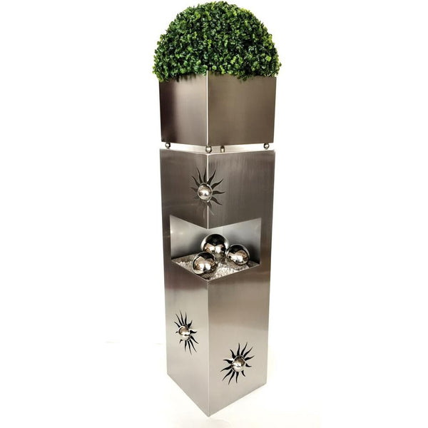 Metallsäule aus Edelstahl | HGD Holz-Glas-Design– saico-seiffen